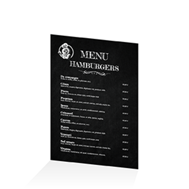 Menu ardoise restaurant hamburger, un modèle actuel à personnaliser.