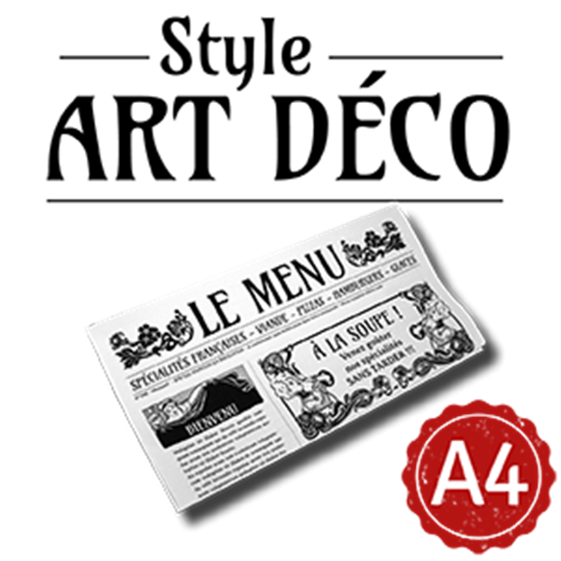 Economique, votre carte des menus sur un Menu Journal à personnaliser