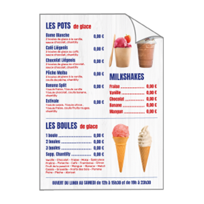 Affiches pour cadres, clip's, ardoise ou à exposer sur une vitrine ...