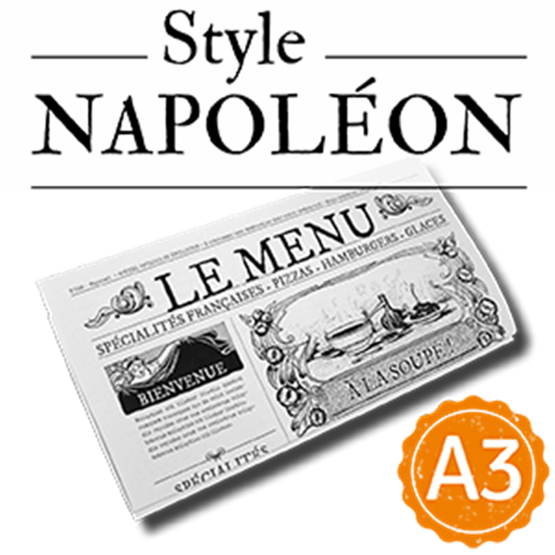 Economique, votre carte des menus sur un Menu Journal à personnaliser