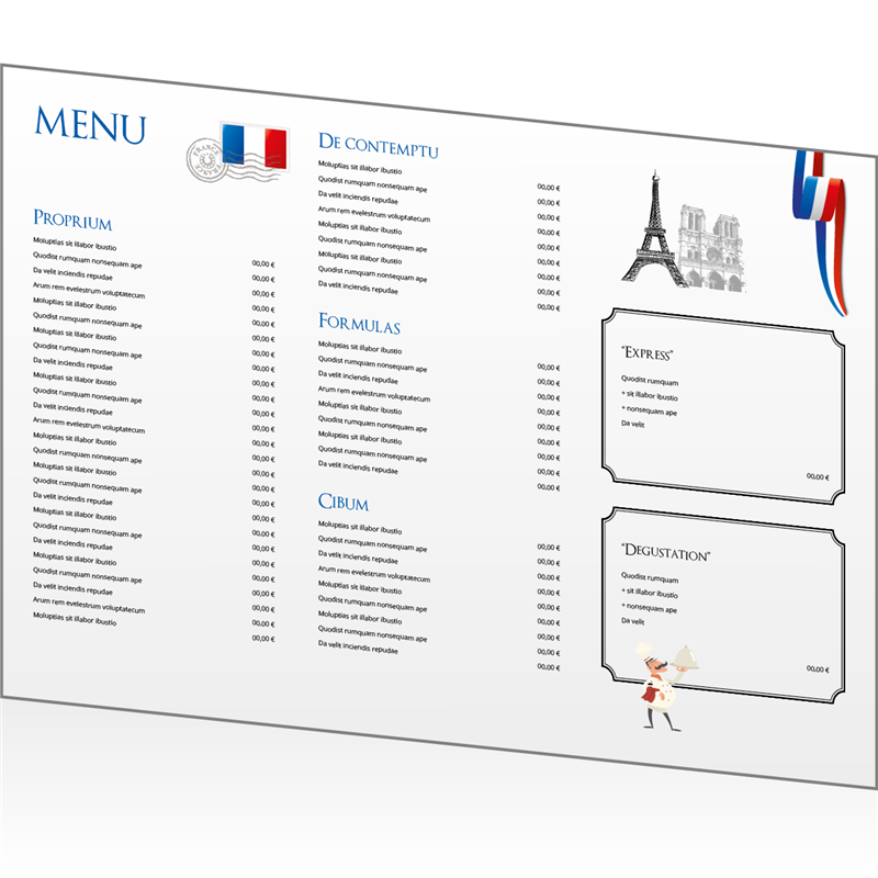 Menu Création Online | Cartes, menus, porte-menus, sets de table ...