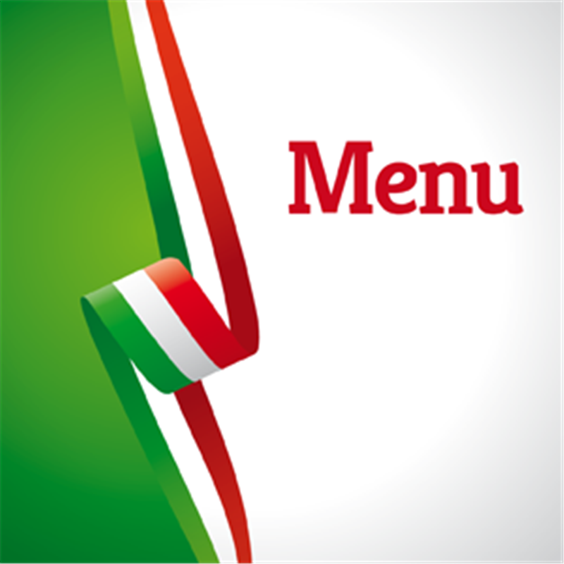 Menu personnalisable pour restaurant italien