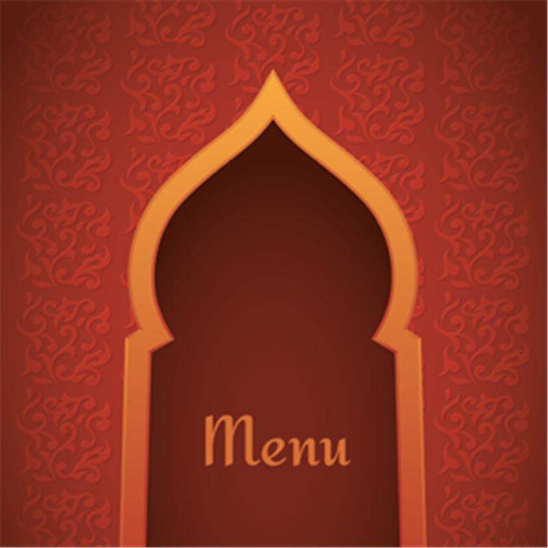 Menu personnalisable pour restaurant oriental