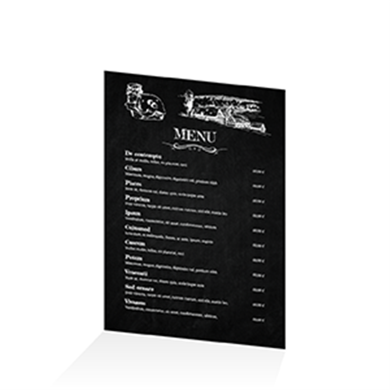 Menu fonds ardoise pour restaurants traditionnels et cuisine du terroir