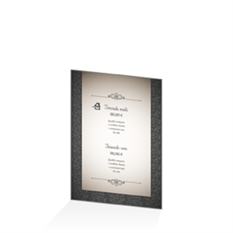 Menu à personnaliser : A5 - Recto / Verso