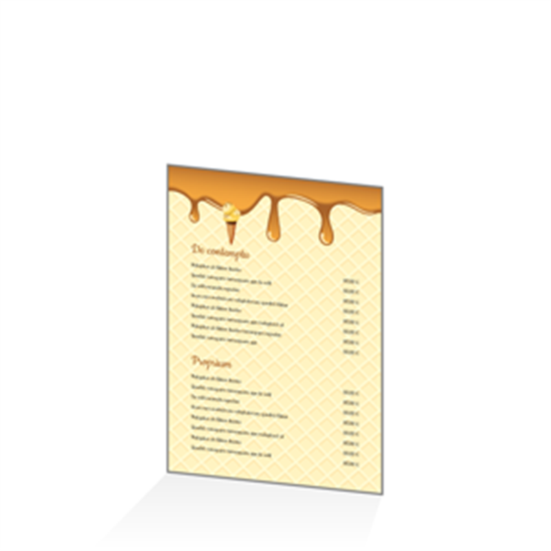 Menu à personnaliser : A5 - Recto / Verso