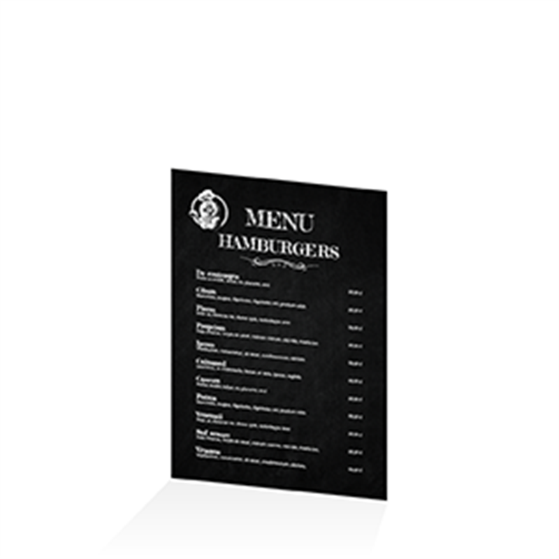 Menu à personnaliser : A5 - Recto / Verso