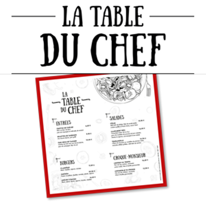 Menu journal - La table du chef