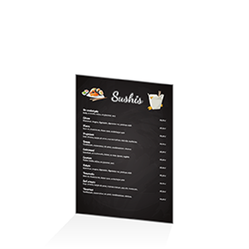 Menu à personnaliser : A5 - Recto / Verso
